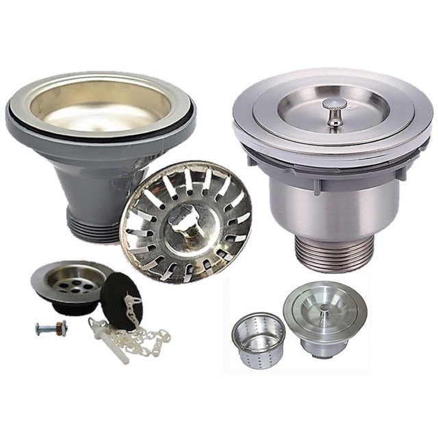 2 1/2 Inch Stainless Steel Kitchen Sink Waste Drain with Filter Tray ...
