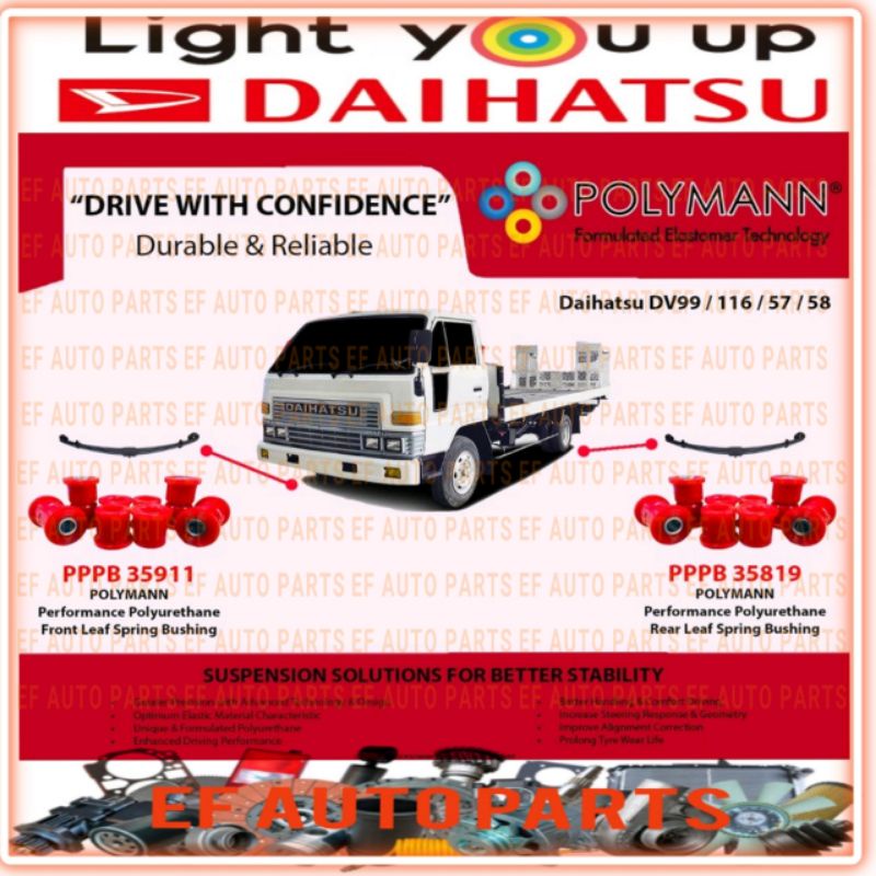 Polymann Daihatsu Delta Lorry DV99 DV116 DV57 DV58 Performance Front ...