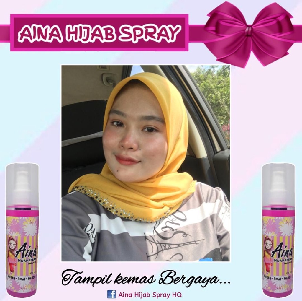 Aina Hijab spray 125ml starch pengeras tudung awning exclusive wangi ...