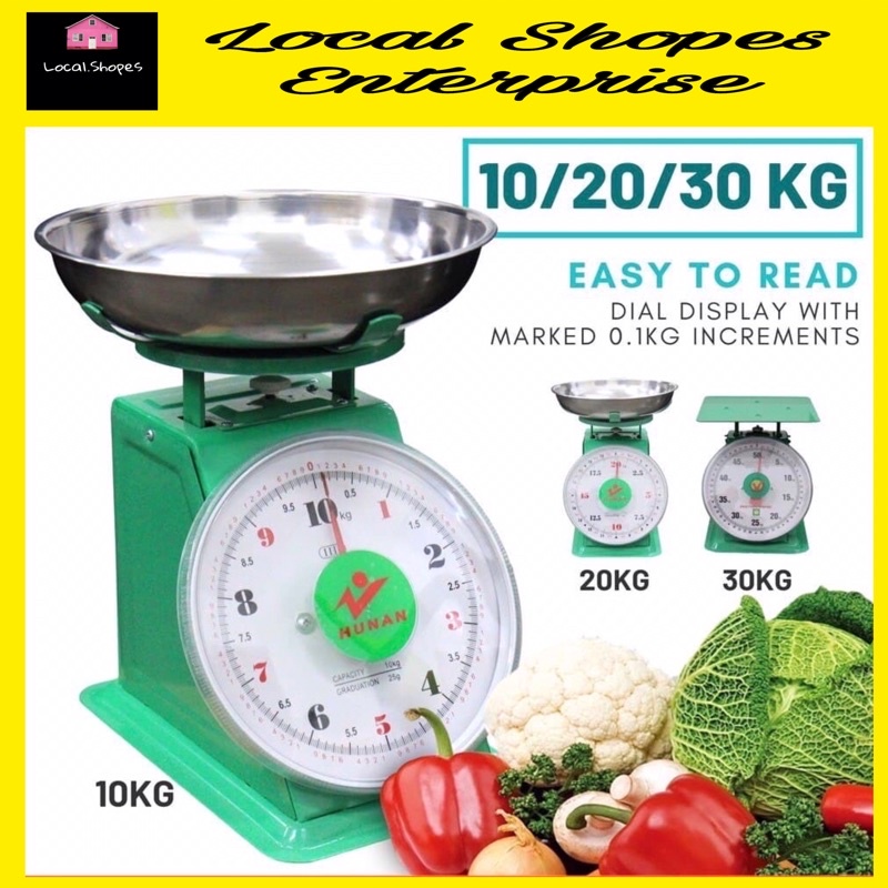 10Kg / 20Kg / 30Kg Spring Balance Weighing Mechanical Scale Pasar Malam ...