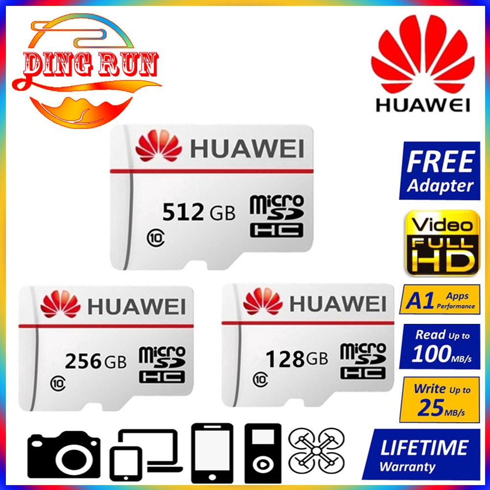 🔥🔥huawei 100mb/s ultra a1 class 10 micro sd memory card 64gb/128gb ...