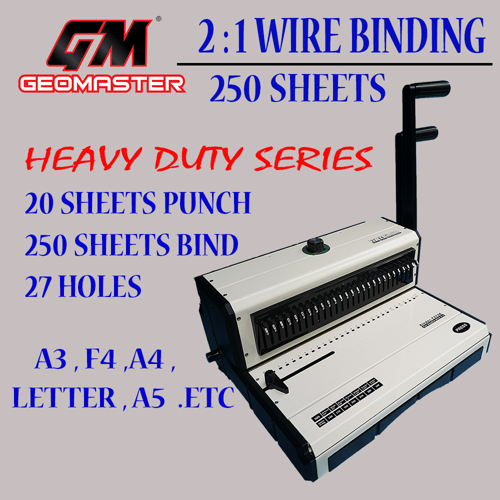 GEOMASTER HEAVY DUTY 2:1 WIRE BINDING MACHINE - 27 HOLES | Shopee Malaysia