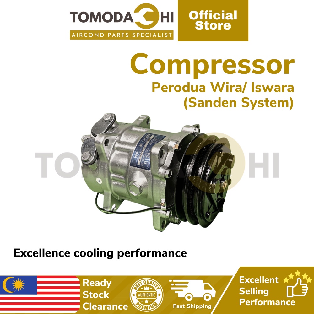 TOMODACHI Car Compressor Aircond Proton Wira Iswara SANDEN | Compressor Aircond Kereta Proton ...
