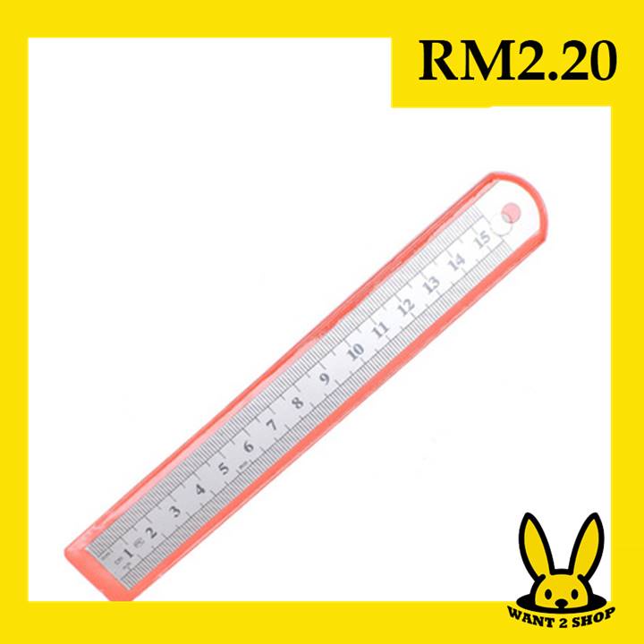 2pcs 15cm Stainless Steel Steel Ruler Pembaris Besi | Shopee Malaysia