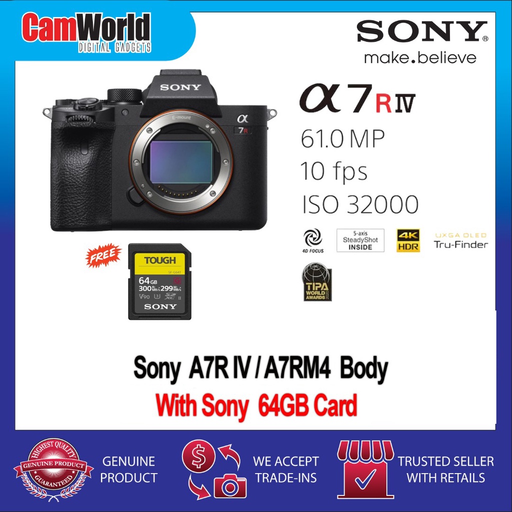 Sony A7R MK4 / A7R IV Body With Sony 64GB SDXC Card | Shopee Malaysia