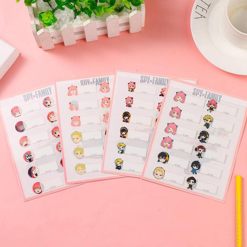 12Pcs Anime SPYxFAMILY Stickers Blank Word Stickers For Schools Kids ...