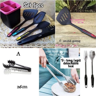Tupperware Senduk Goreng Utensils Penyepit Sepit Besi Noodle Tong Easy ...
