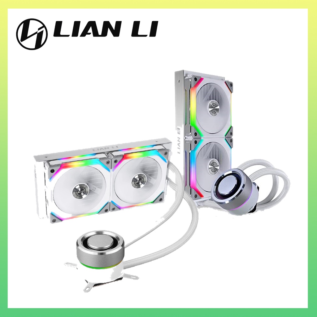 LIAN LI Galahad 240 UNI FAN SL Edition AIO 240mm Liquid Cooler (White ...