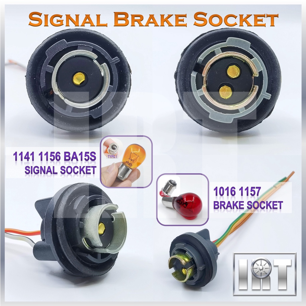 1157 1016 1156 1141 BA15S Car Signal Bulb Socket Brake Parking Light ...