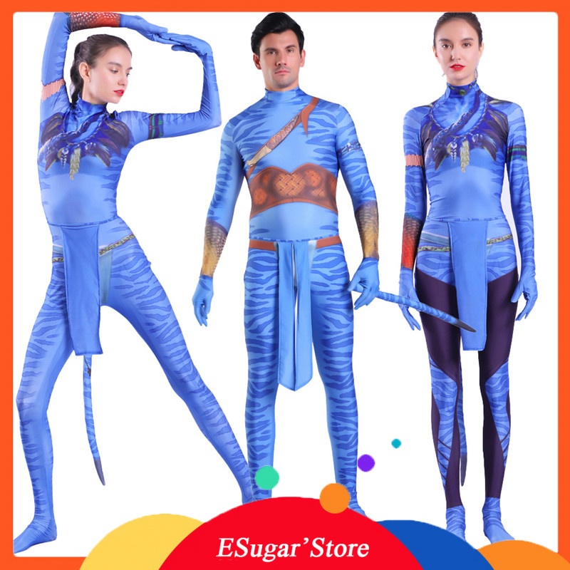 Movie Avatar 2 The Way of Water Neytiri Jake Sully Cosplay Costume ...