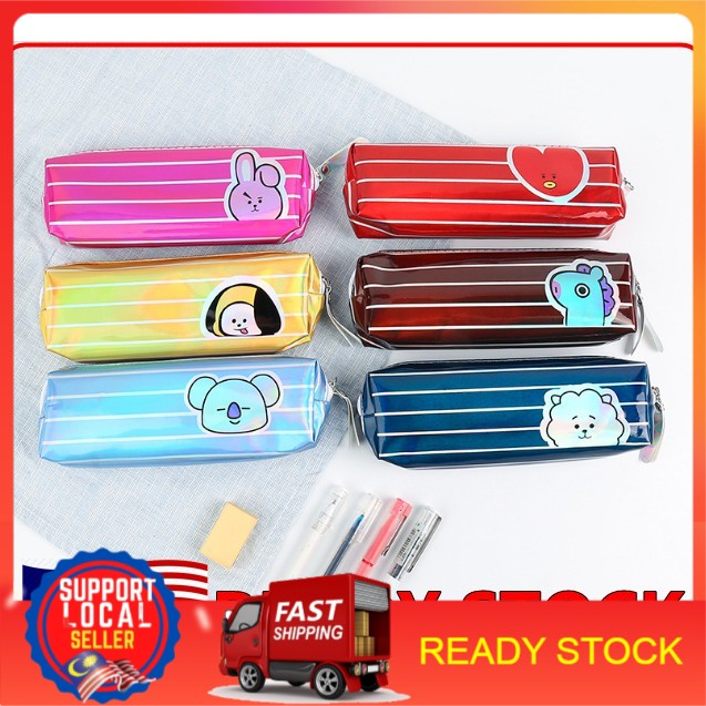 Local Seller KPOP BTS Bangtan Boys BT21 Pencil Case Pencil Box Cute ...