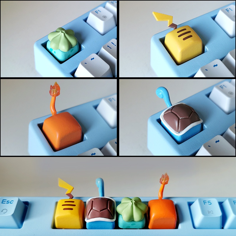 【Keycap】Pikachu Pokémon Mechanical Keyboard Resin plastic material DIY ...