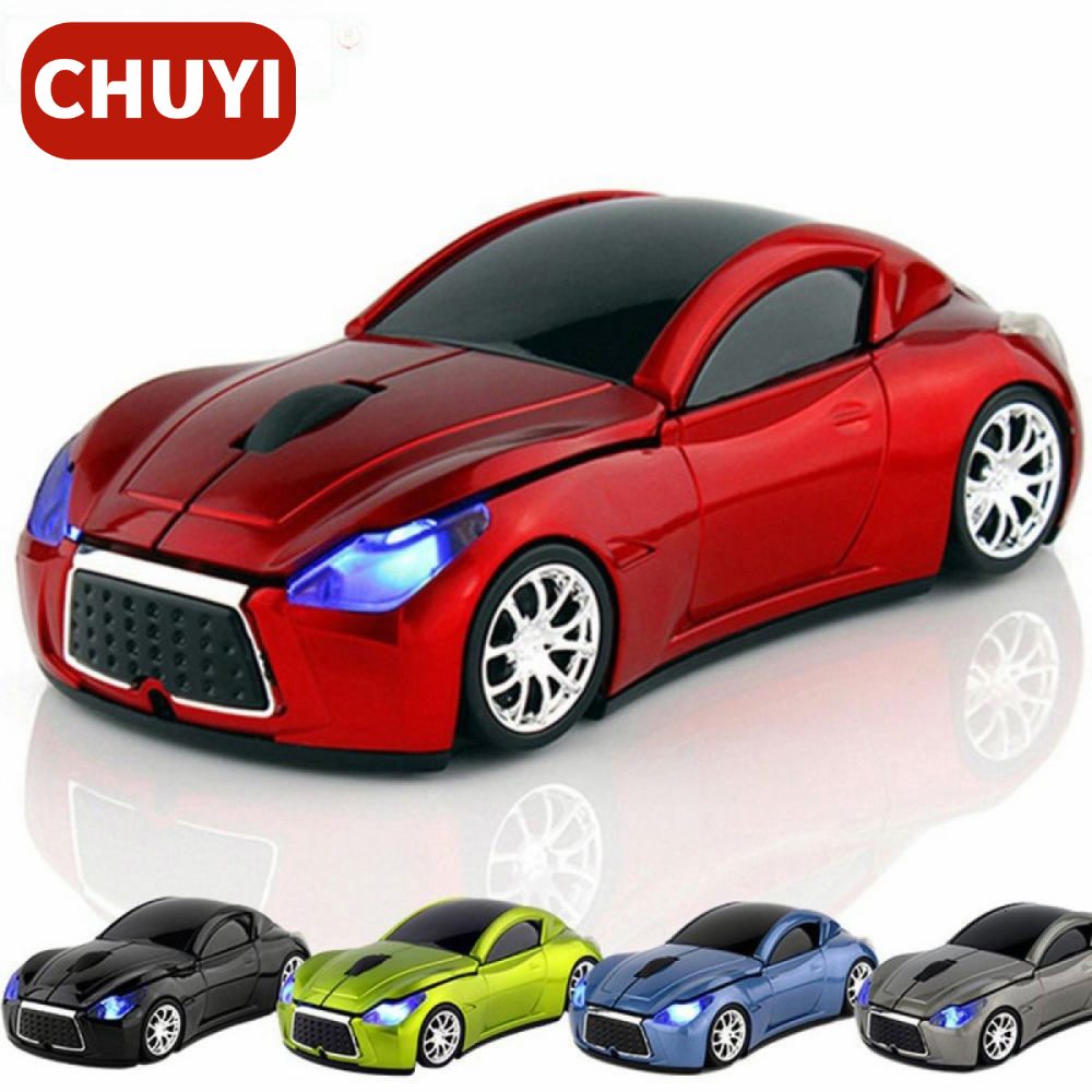 Wireless Mouse Racing Car Shaped Mouse 2.4G Optical USB Mouse Game Mice ...