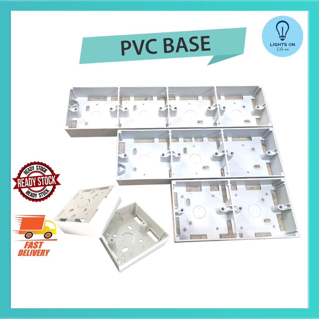 PVC Box Surface Type 3x3 3x7 3x10 3x12 Electrical Box Base Switch Box ...