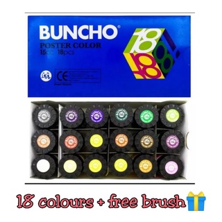 Buncho poster colour watercolour 18 colours | Shopee Malaysia