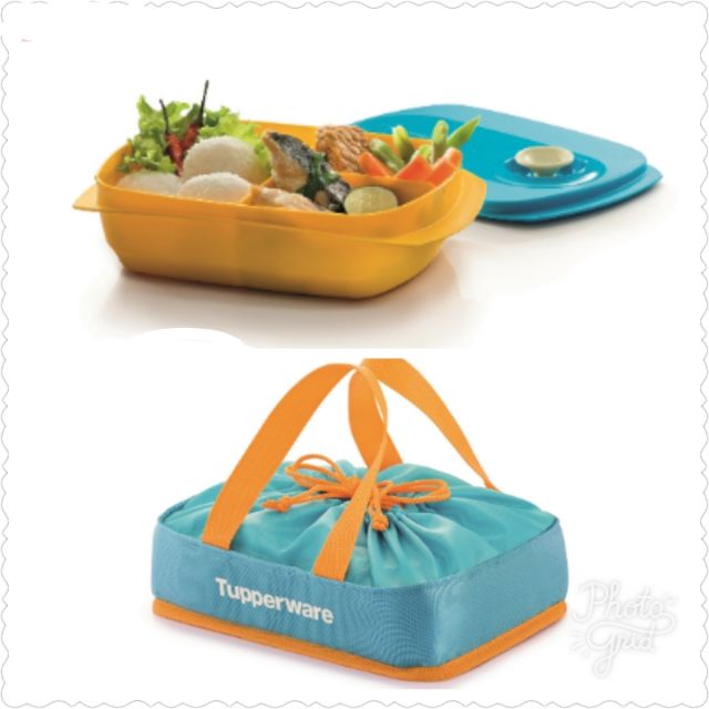 Tupperware Reheatable Divided Microwaveable Lunch Box with Tuppao Bag ...