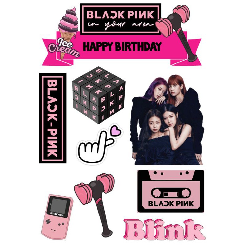Digital Printout Blackpink Cake Topper In 2021 Birthday Cake Topper 