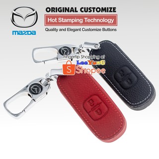 Mazda Leather Key Holder Cover Smart Key for Mazda2 Mazda3 Mazda6 CX-3 ...