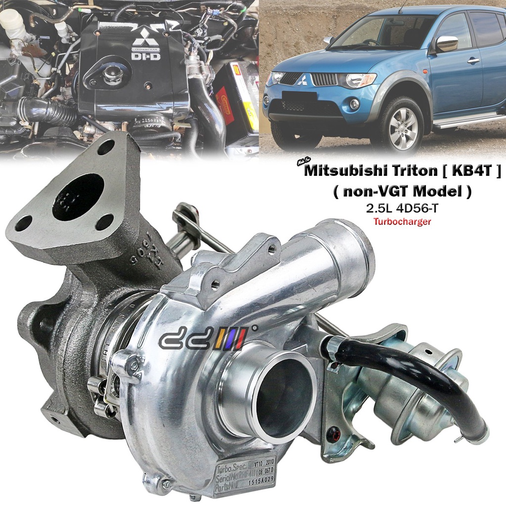 Turbo Turbocharger For Mitsubishi Triton KB4T Pajero Sport 2.5L 4D56T ...