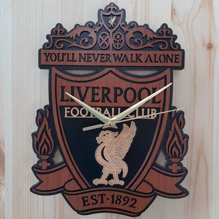 Jam Dinding/Wall Clock/Jam Hiasan Dinding/Vintage Wood Clock/Football ...