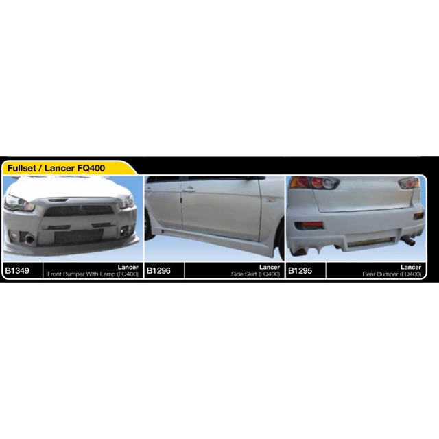 Mitsubishi Lancer Gt proton inspira fq400 fq 400 bodykit body kit front ...