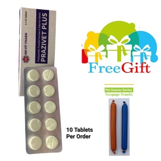 Exp:Aug 2024 / 1 Tablet / 1 Biji Prazivet Plus Deworm Dog Deworming ...