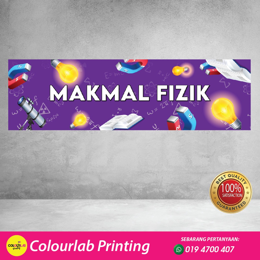 Banner Makmal / Bilik sains sekolah rendah/menengah | Shopee Malaysia