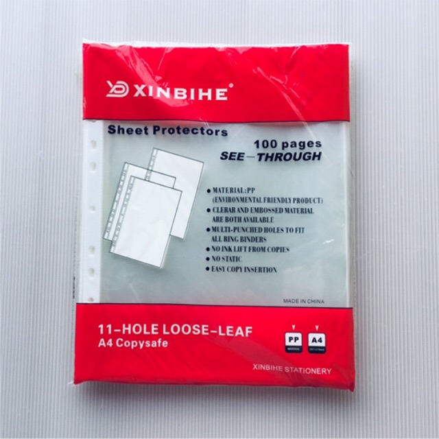 100 Pages/Pack 11 Holes A4 Sheet Protector/Refill Pocket | Shopee Malaysia