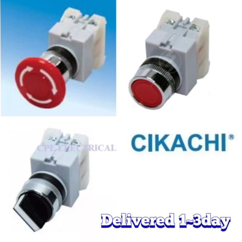 CIKACHI APB-22/ASS-222,3 FLAT HEAD PUSH BUTTON SWITCH | Shopee Malaysia