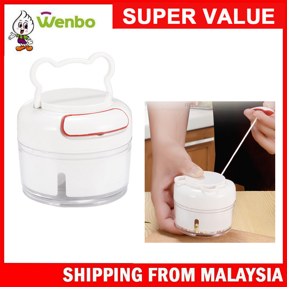 Wenbo Mini Garlic Chopper Manual Food Chopper Hand Pull Food Processor ...
