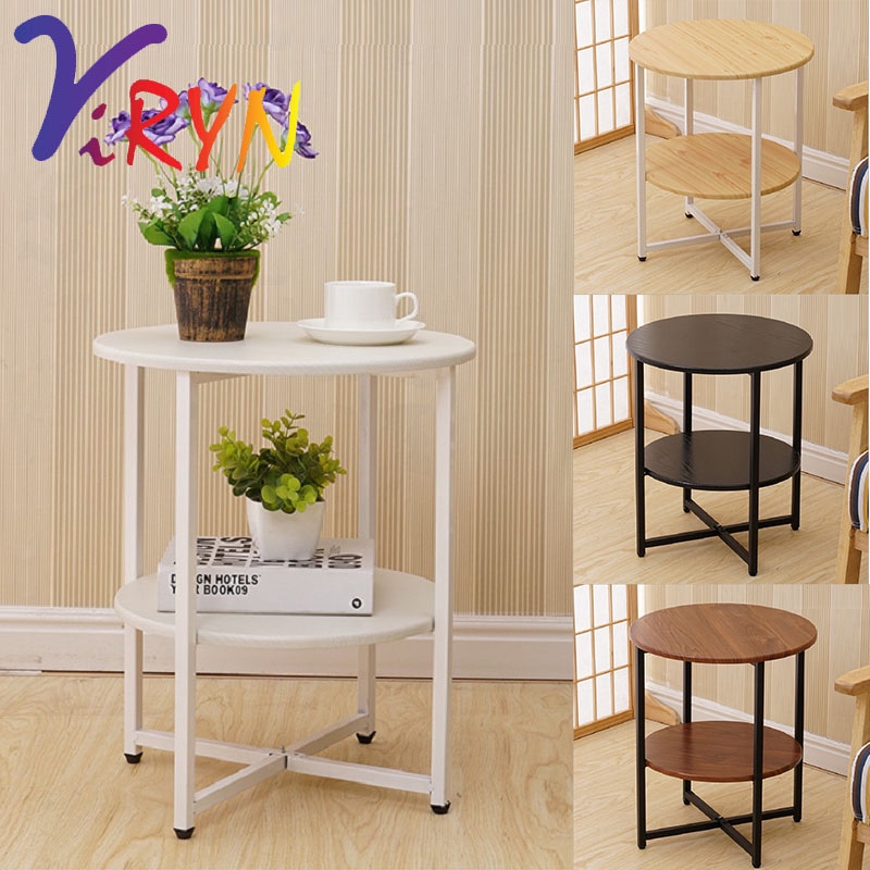 ViRYN Modern Small Coffee Table Sofa Side Table Nordic Small Round ...