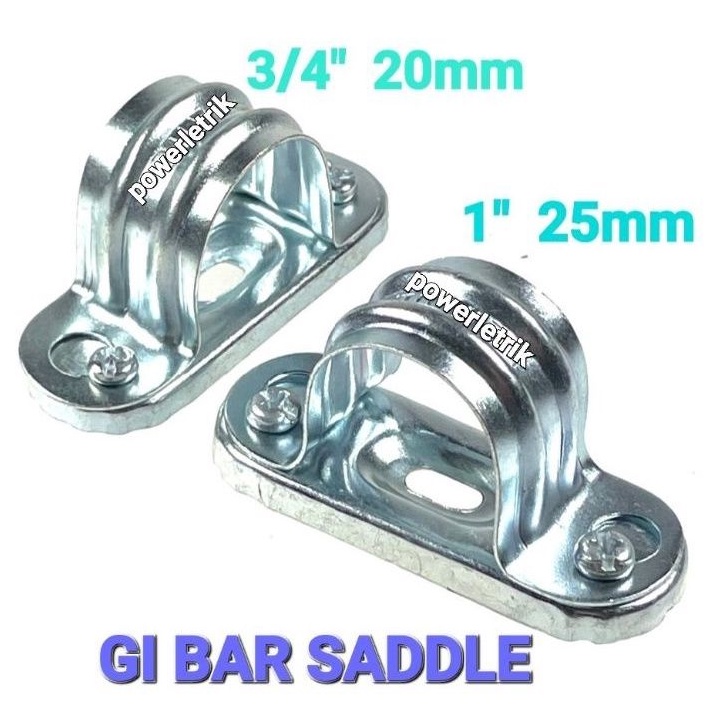 *READY STOCK* 3/4" 20mm / 1" 25mm GI BAR SADDLE FOR GI CONDUIT PIPE ...