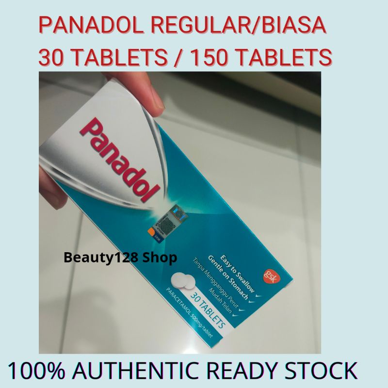 (AUTHENTIC) PANADOL REGULAR 30 TABLETS / 150 TABLETS PANADOL BIASA GSK ...