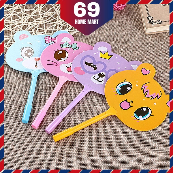 Cute Cartoon Ballpoint Pen Fan Hand Fan Pen Kipas Kartun Korean Cat ...