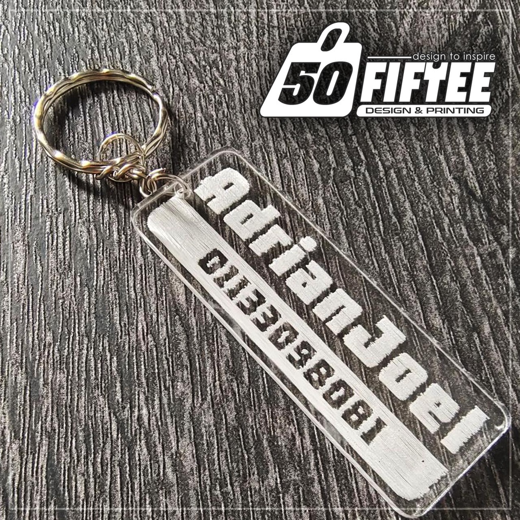 Laser Engraved & Cut Acrylic Key Chains : DIY Custom Gifts Name + Phone ...