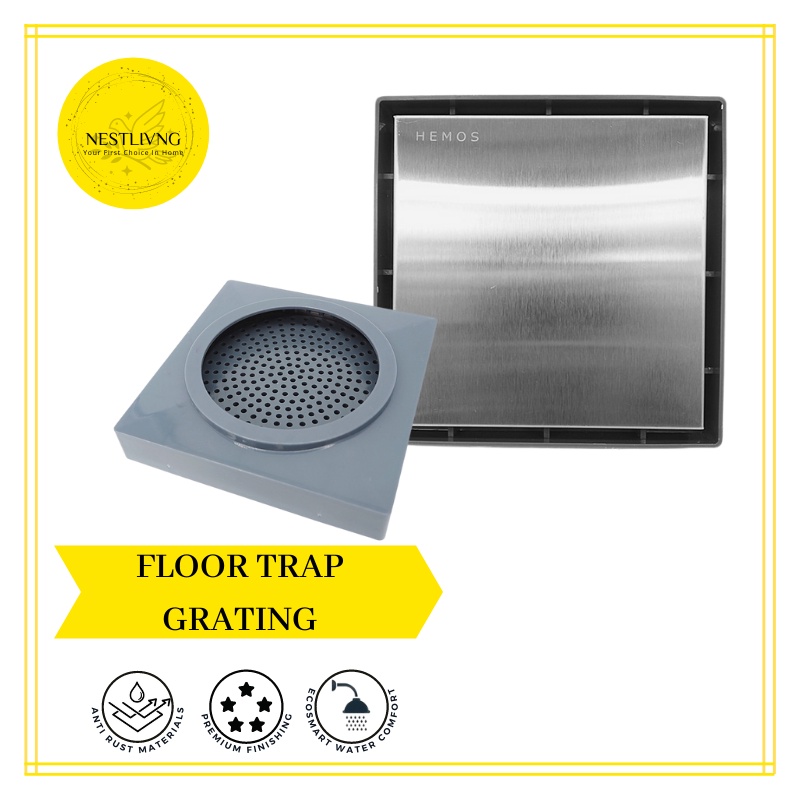 HEMOS STEEL INVISIBLE MOSAIC TILE FLOOR TRAP GRATING HM-104 | Shopee ...