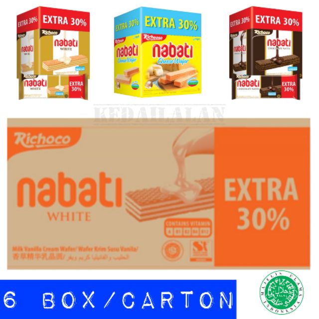 [1 CTN] RICHEESE/RICHOCO NABATI Cheese/Chocolate/White Extra 30% | Shopee Malaysia
