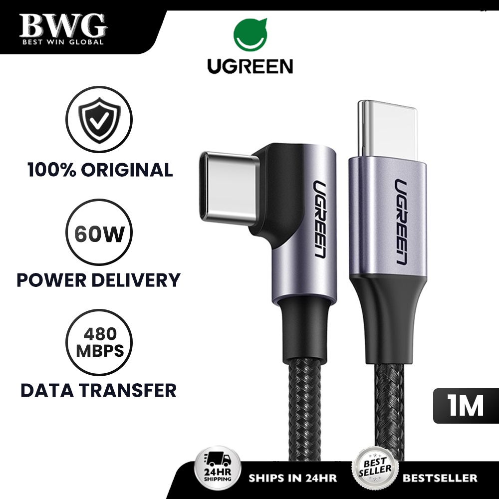 Top Sale UGREEN USB C Cable UGREEN USB C To Type C Cable Right Angle 90 ...