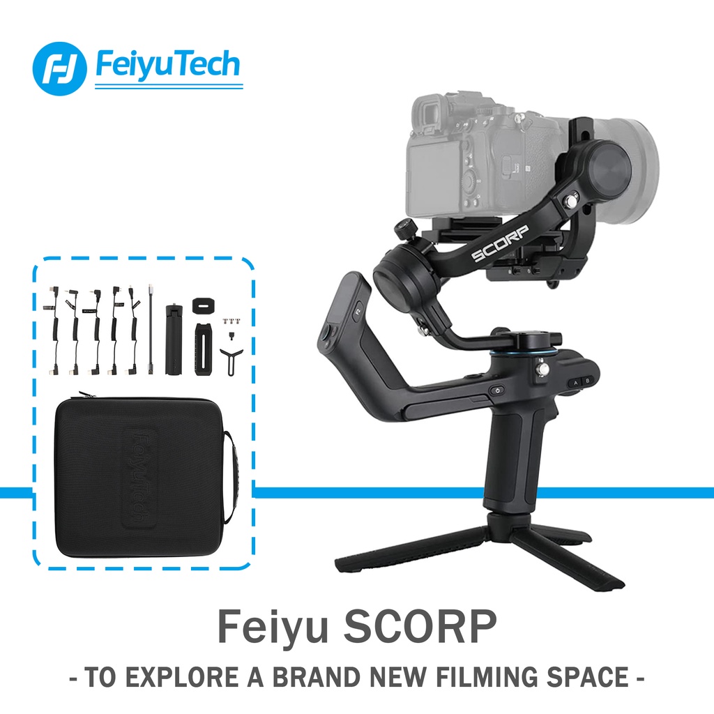 FeiyuTech SCORP 3-Axis Handheld Gimbal Stabilizer Handle Grip Display Screen Magic Focus Wheel ...