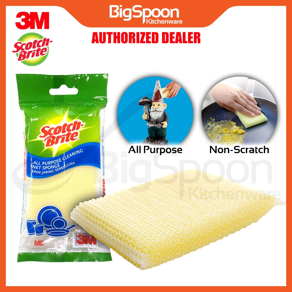 3M SCOTCH-BRITE 1-Pcs Pack Multipurpose Net Sponge Dishwashing Non ...