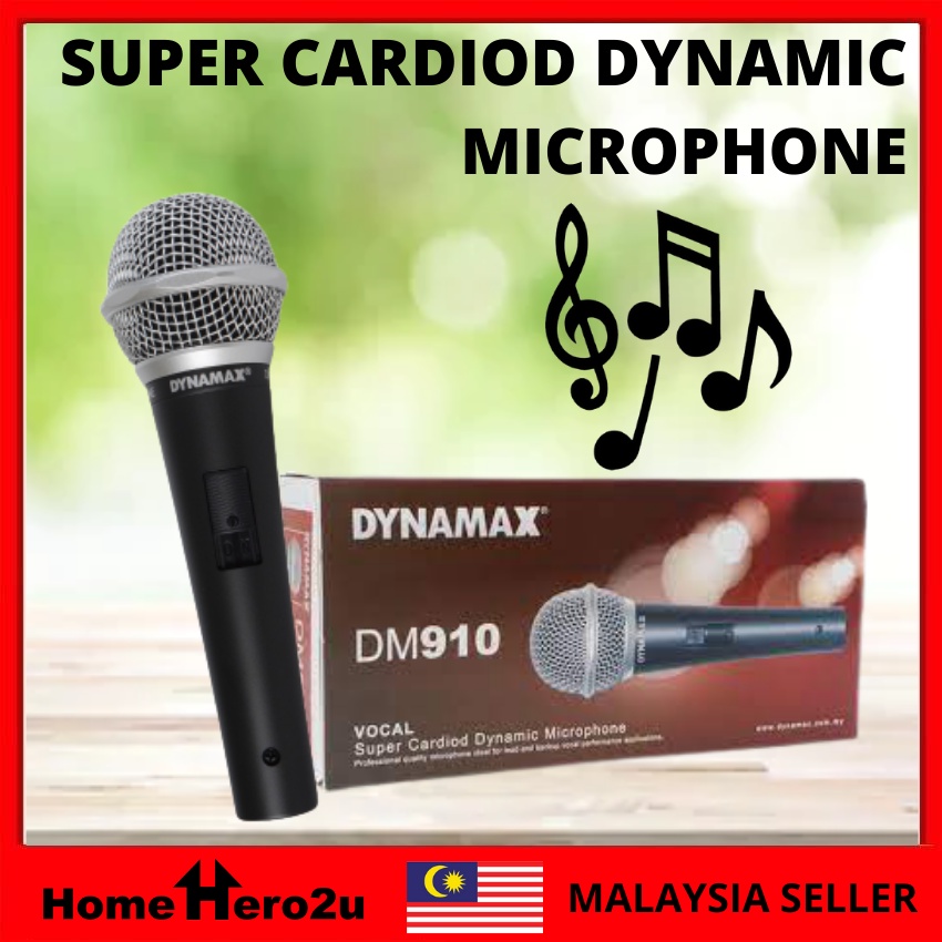 TECNIK NK933 / DYNAMAX DM910 Super Cardiod Dynamic Microphone PHDNDX ...