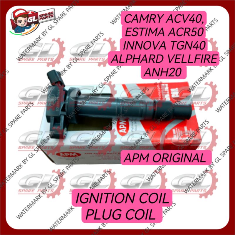 TOYOTA CAMRY ACV40 ESTIMA ACR50 INNOVA TGN40 ALPHARD VELLFIRE ANH20 IGNITION COIL PLUG COIL 100% ...