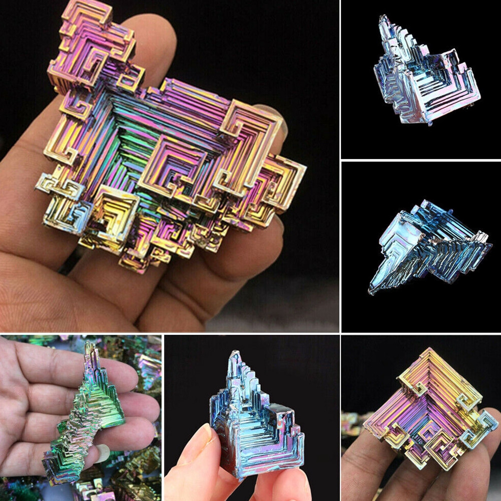 Natural Green Metal Stone Bismuth Ore Rough Pyramid Gift Beautiful ...