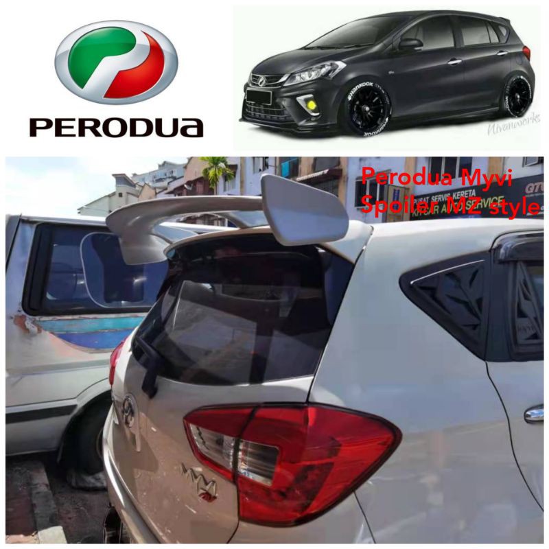 Perodua Myvi G3 MZ spoiler 2018-2021 body kit add on original spoiler ...