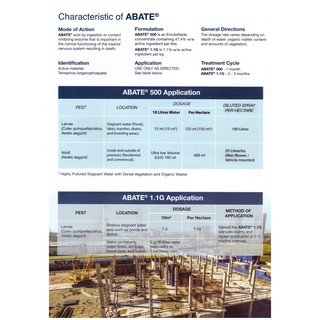 BASF Abate 500E Aedes 100% Original Chemical Mosquito Larvae Killer 1 ...