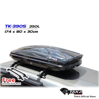 TAKA TK-390S Car Roof Box [Sport Series] [L Size] [Glossy Black] [FREE ...