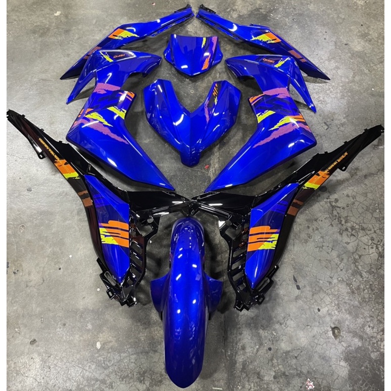 COVERSET Y16 EXCITER BLUE/OREN | Shopee Malaysia