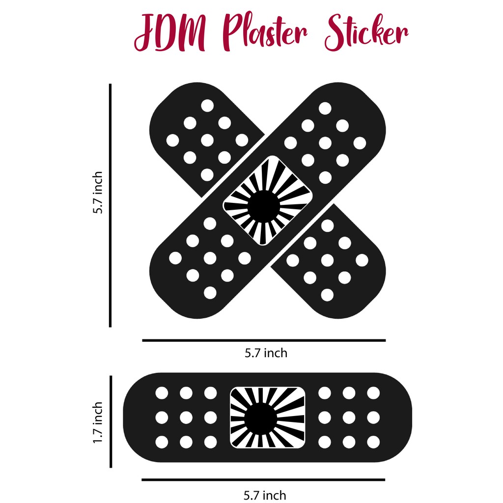 PLASTER STICKER SET 2 IN 1 JDM STICKER JDM PLASTER STICKER CAR STICKER ...