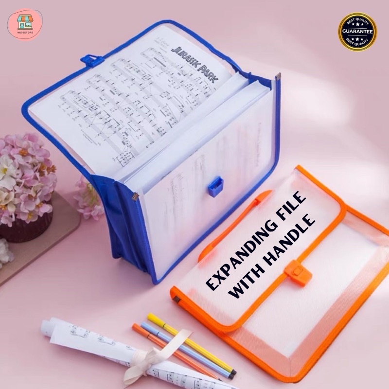 [READY STOCK] A4 EXPANDING FILE WITH HANDLE / FILE BAG WITH HANDLE ...