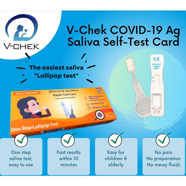 V-CHEK Covid-19 Lollipop Test Kit (For Children) | Shopee Malaysia